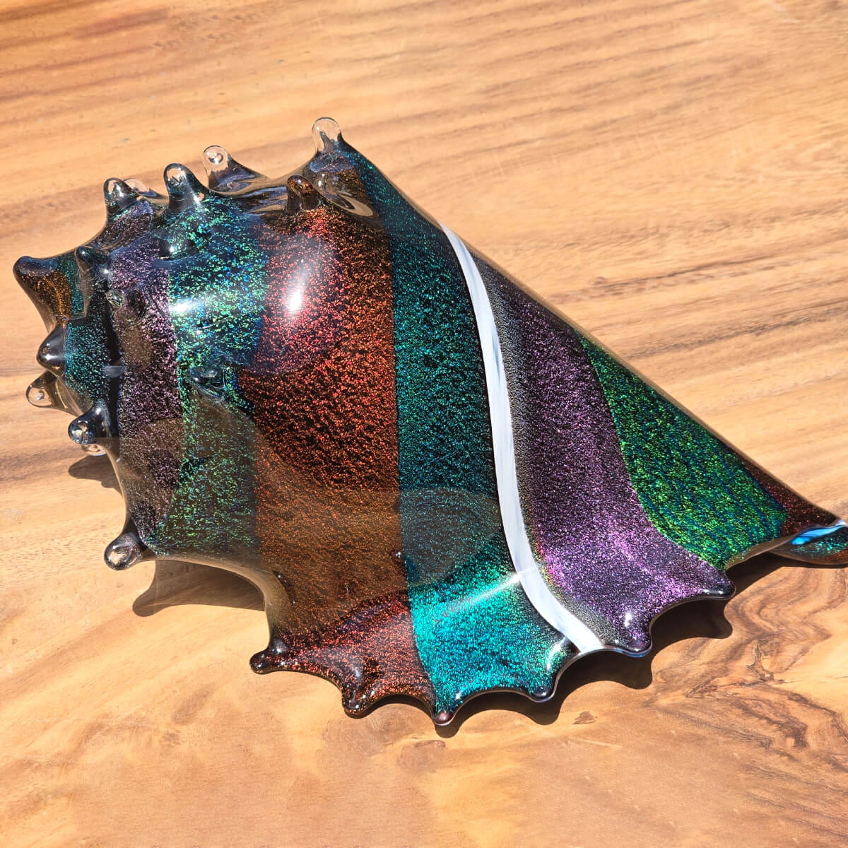 Twisted Dichroic Conch Shell | Moana Glass By Ryan Staub